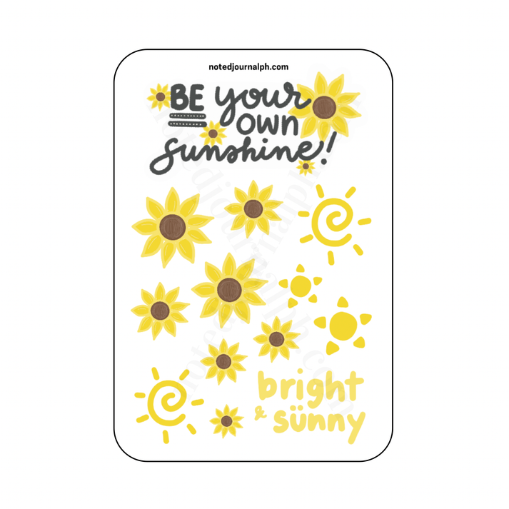 Sunshine Sticker Sheet – Noted Journal