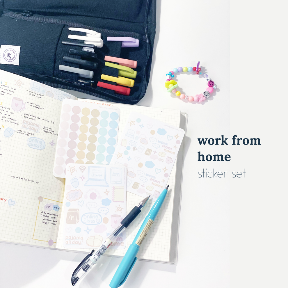 Work From Home Sticker Set (3pcs) – Noted Journal