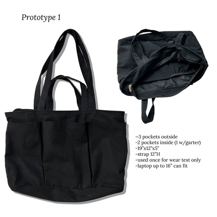 Tote Bag Prototype 1 – Noted Journal