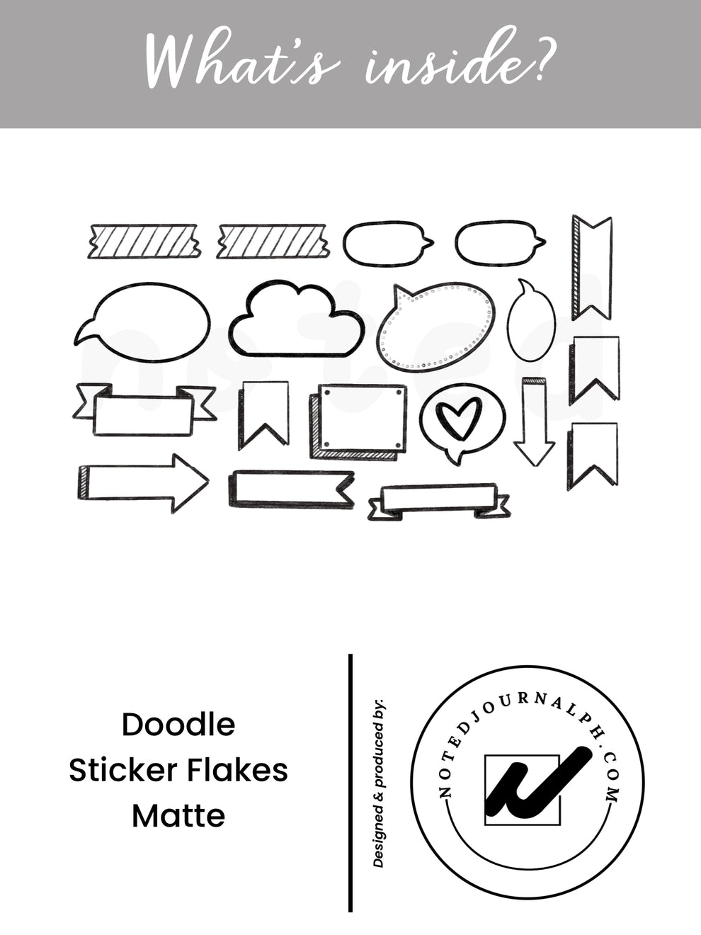 Doodle Sticker Flakes – Noted Journal