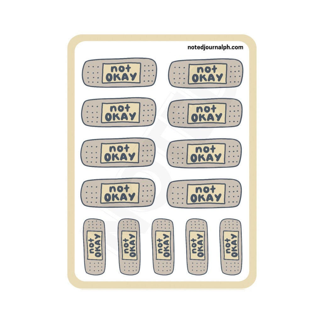 Not Okay Sticker Sheet – Noted Journal