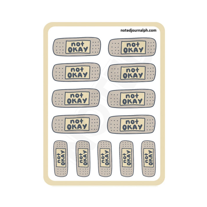 Not Okay Sticker Sheet – Noted Journal