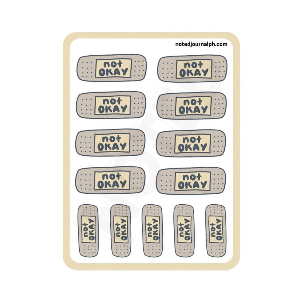Not Okay Sticker Sheet – Noted Journal